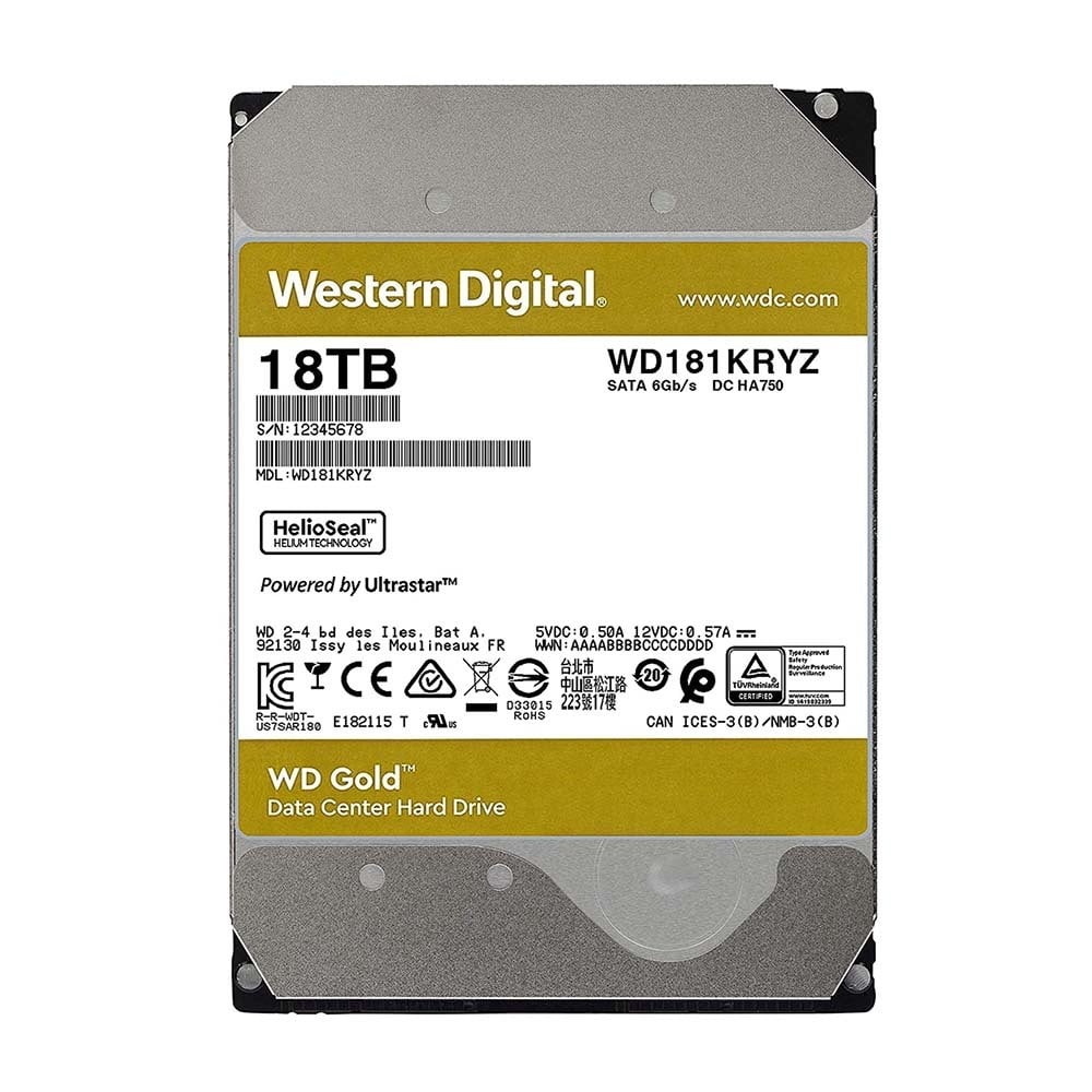 Εσωτερικός Σκληρός Δίσκος Western Digital Gold 18TB 3.5" 512MB 7200rpm ...