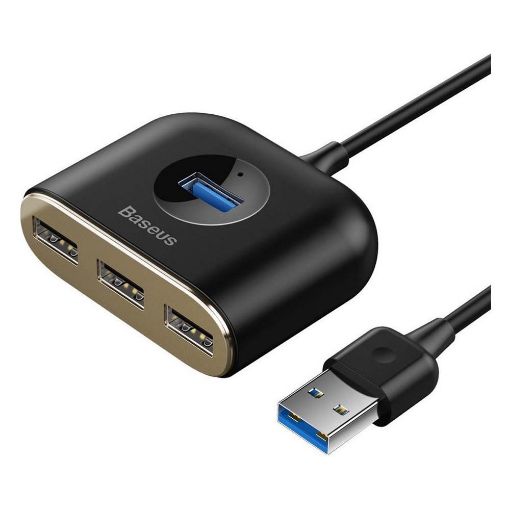 Baseus Square Round Hub 4-ports USB 3.0 1m Black CAHUB-AY01
