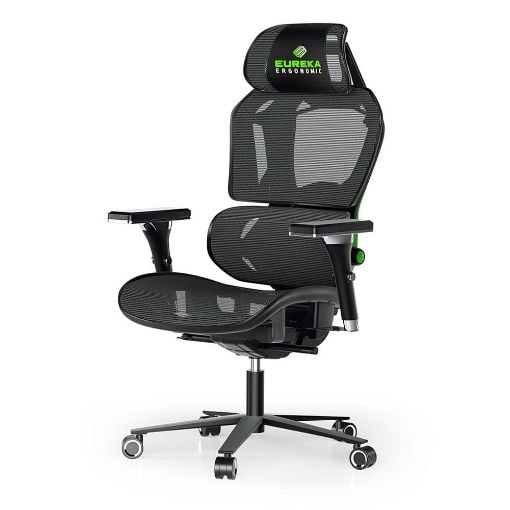 Gaming Chair Eureka Ergonomic Typhon Hybrid Black/Green ERK-GC05-G