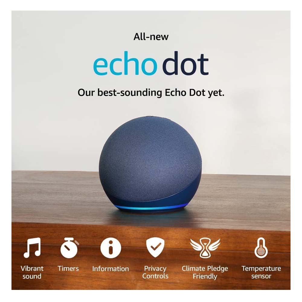 Amazon Echo Dot (5th Gen) with Alexa Glacier White B09B94956P