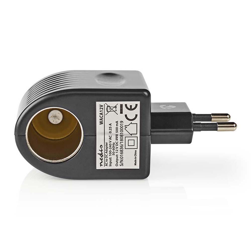 Power Socket Adapter 230V AC to 12V DC Car Cigarette Chassis Black WACA12V