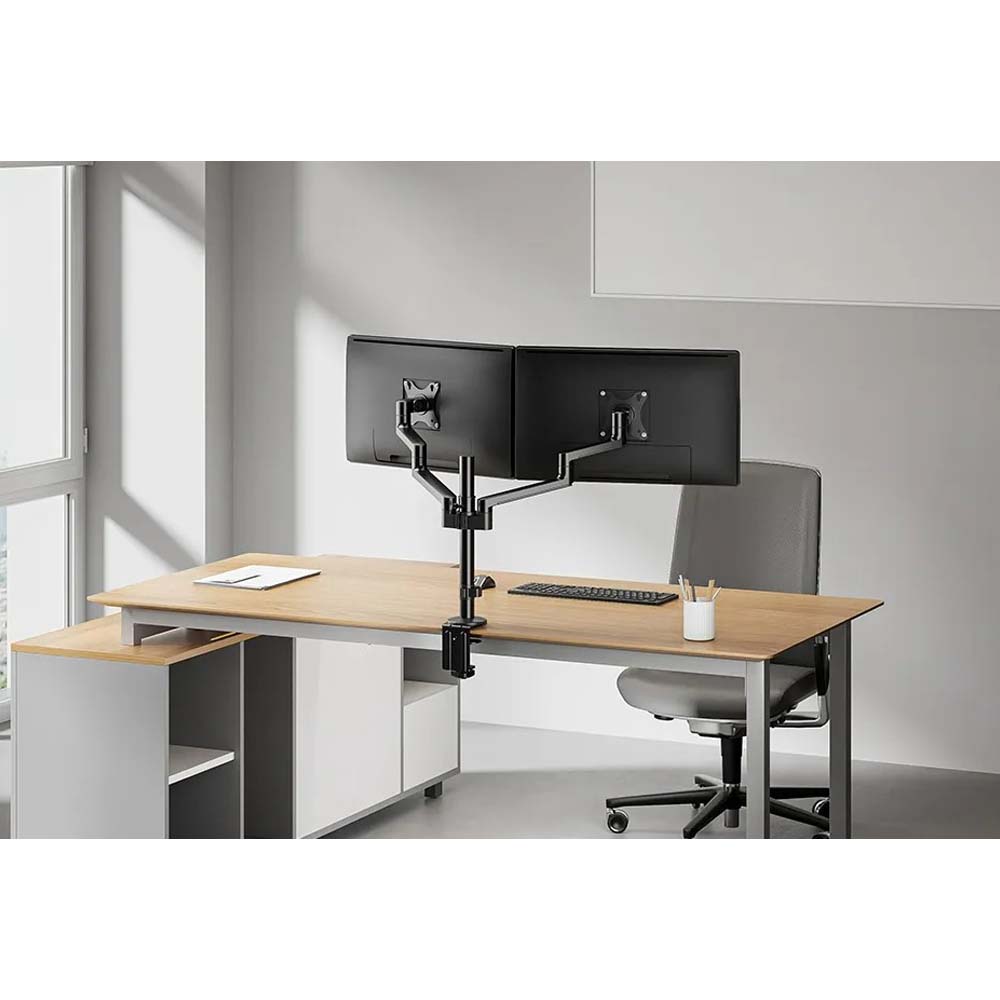 Monitor Arm Desk Mount Neomounts 17-27" Dual Full Motion Black DS60-425BL2
