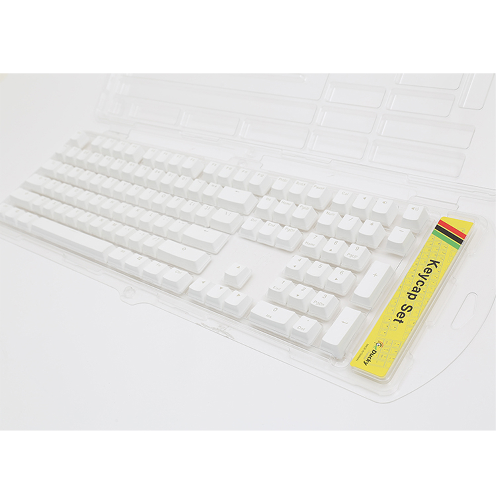 Ducky 108-Key PBT Double Shot Keycap Set US Layout White DKSA108-USPDWNNO2