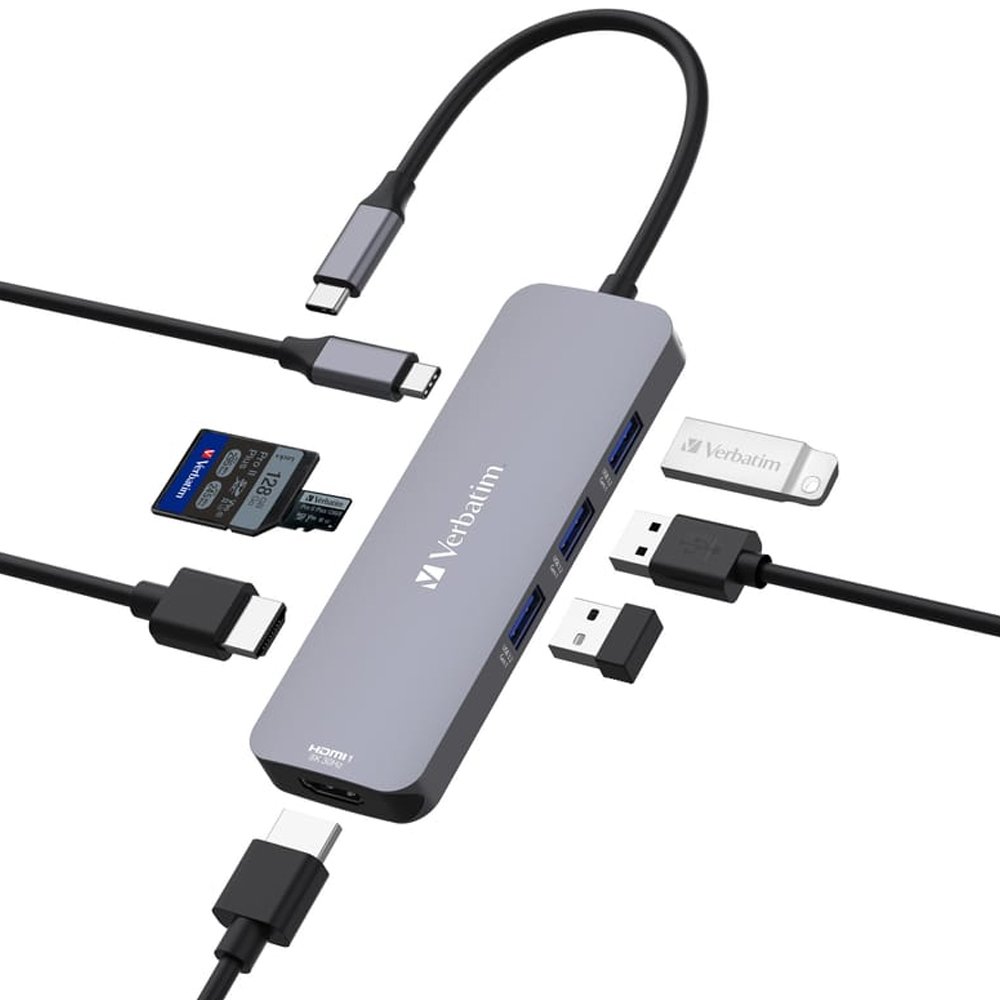Verbatim Multiport Hub Pro USB-C Grey 32150