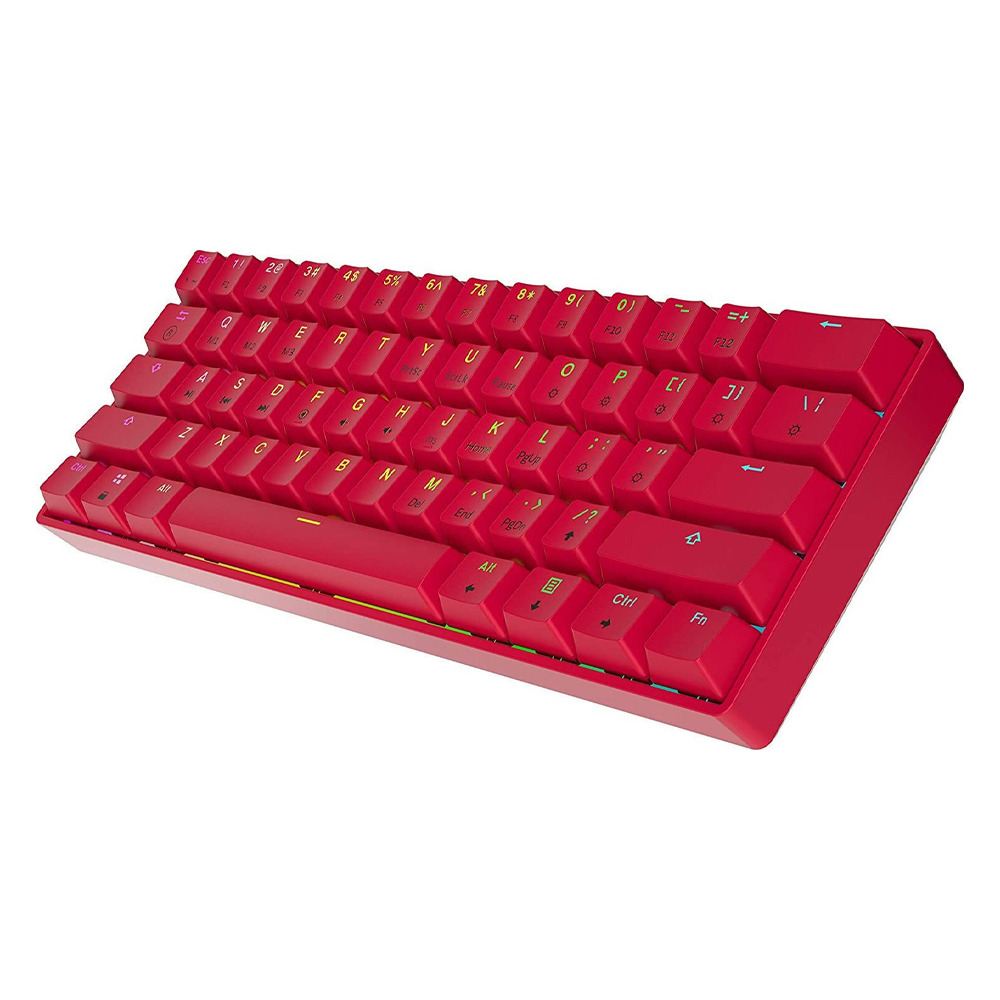 Πληκτρολόγιο HK Gaming GK61 RGB Gateron Red Switch (US) Red