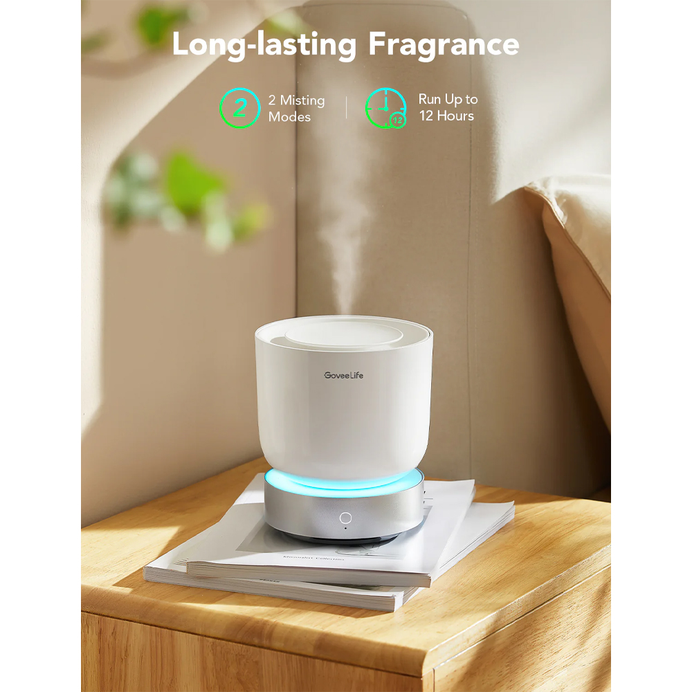 GoveeLife Smart Essential Oil Diffuser Pro RGBIC White/Silver H7161
