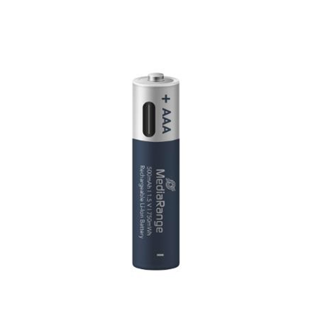 Επαναφορτιζόμενες Μπαταρίες MediaRange Li-Ion Micro AAA USB-C 500mAh 1 ...