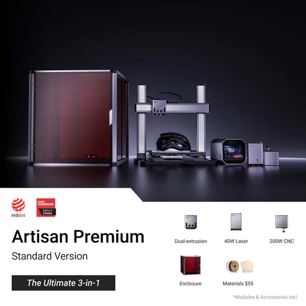 Εκτυπωτής 3D Snapmaker Artisan Premium 3-in-1 με 40W Laser & 200W CNC