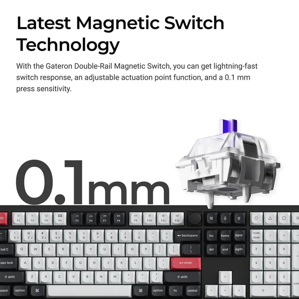 Πληκτρολόγιο Keychron Q6 HE QMK Full Wireless RGB Hot-Swappable ...