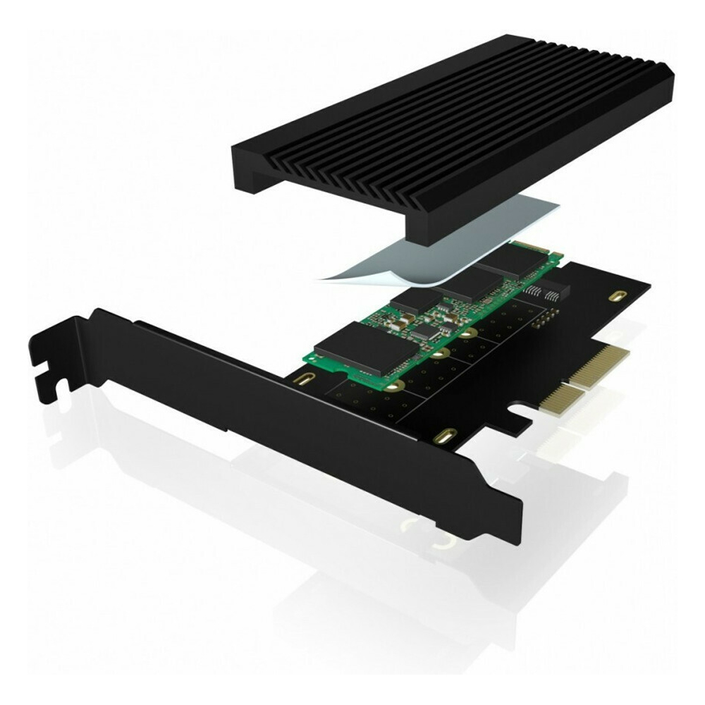 RaidSonic Icy Box M.2 PCIe Gen4 to PCIe Gen4 με Heat Sink Black IB ...