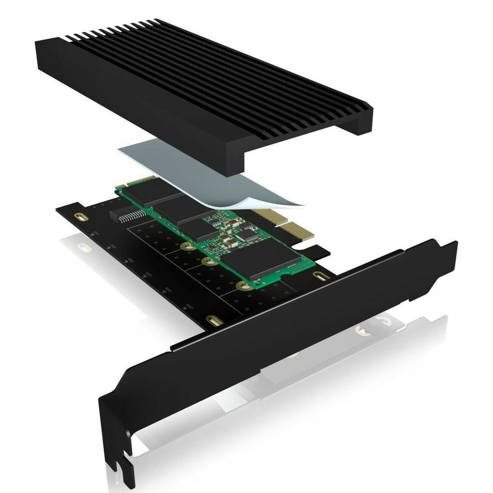 RaidSonic Icy Box M.2 PCIe Gen4 to PCIe Gen4 με Heat Sink Black IB ...