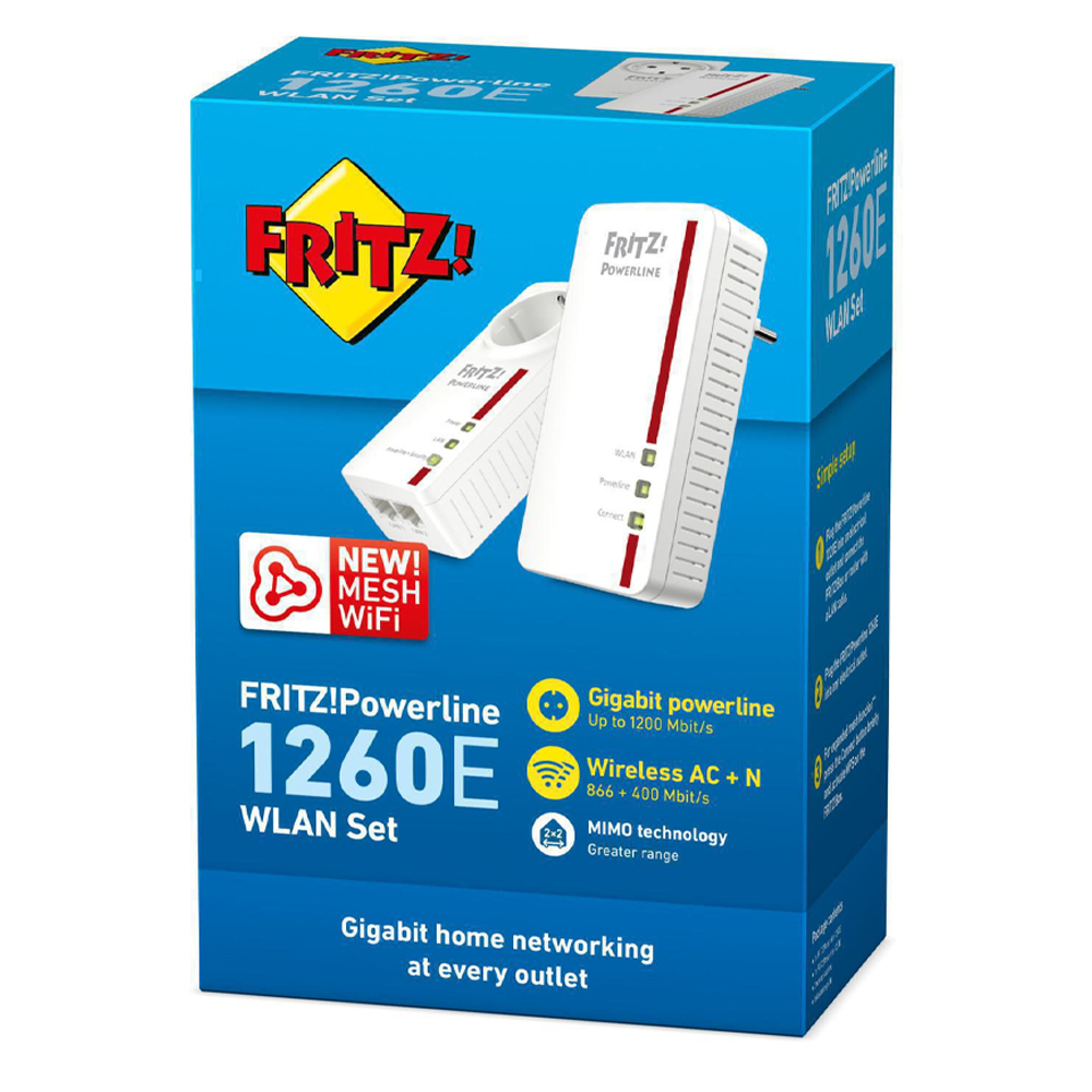 Powerline AVM Fritz!Powerline 1260E WLAN Set International Edition 20002819