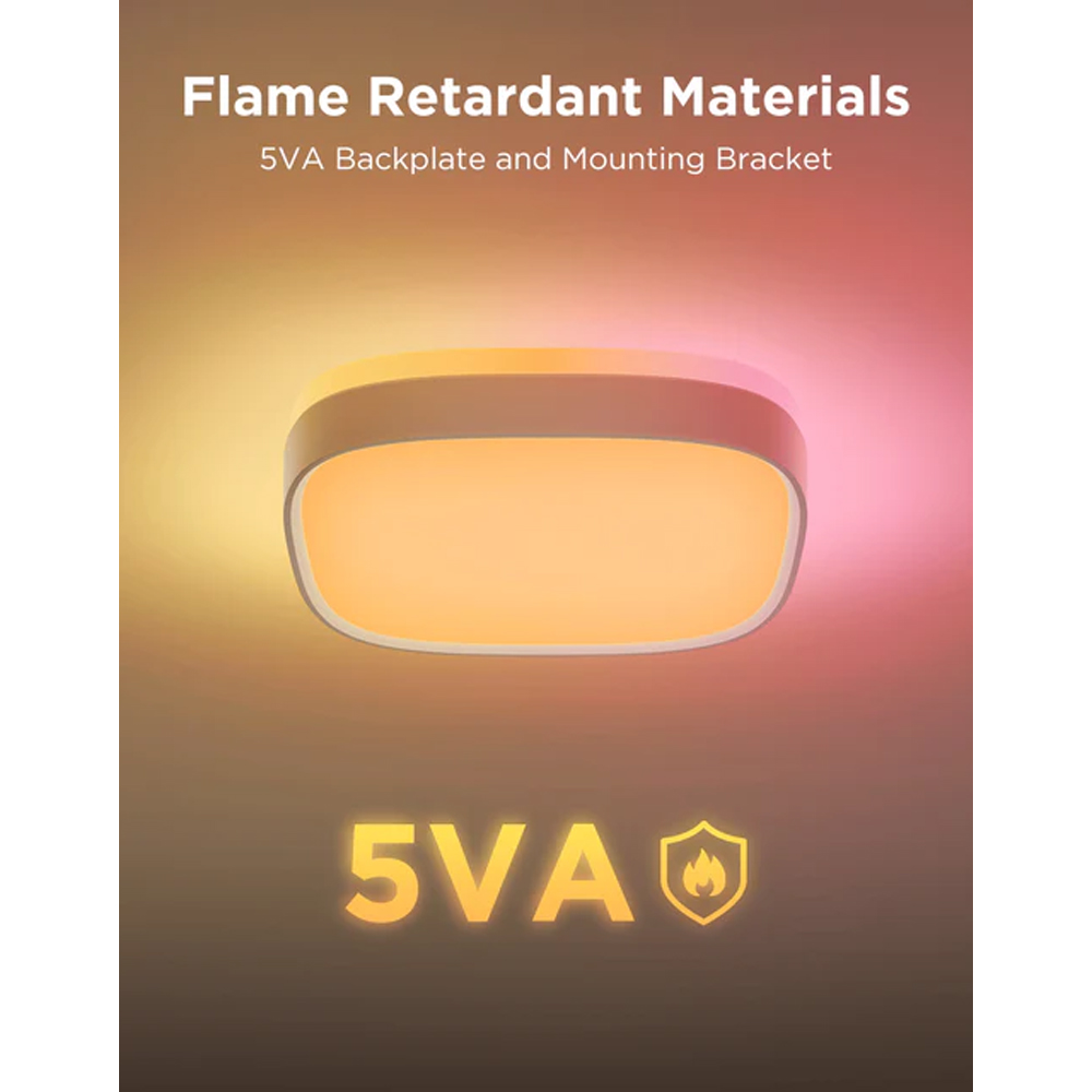 Govee Square Smart Ceiling Light RGBWW + RGBIC Wi-Fi/Bluetooth 12" H80A4