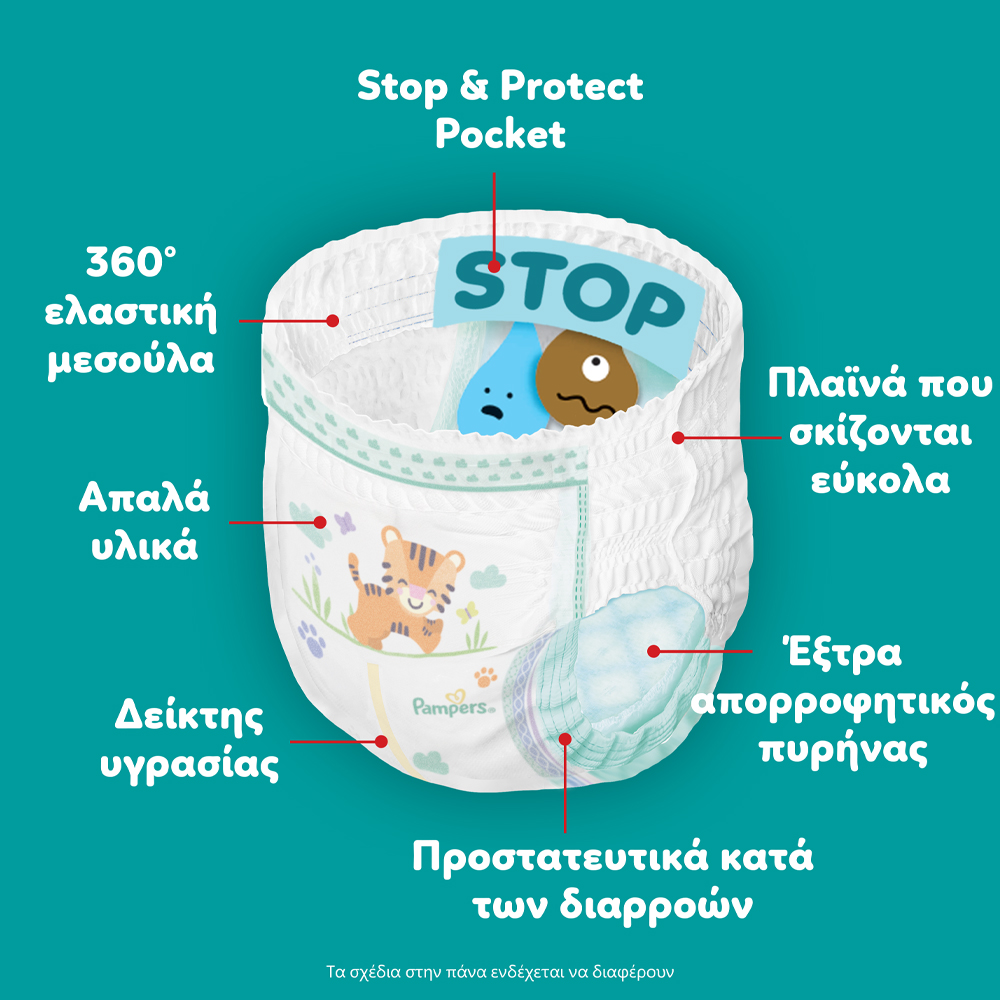 Πάνες Βρακάκι Pampers Pants No.3 (6-11kg) Monthly Pack 210τμχ